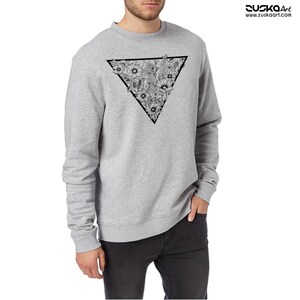 Triangle Flowers Unisex Heavy Blend Crewneck Sweatshirt Geometrical ...