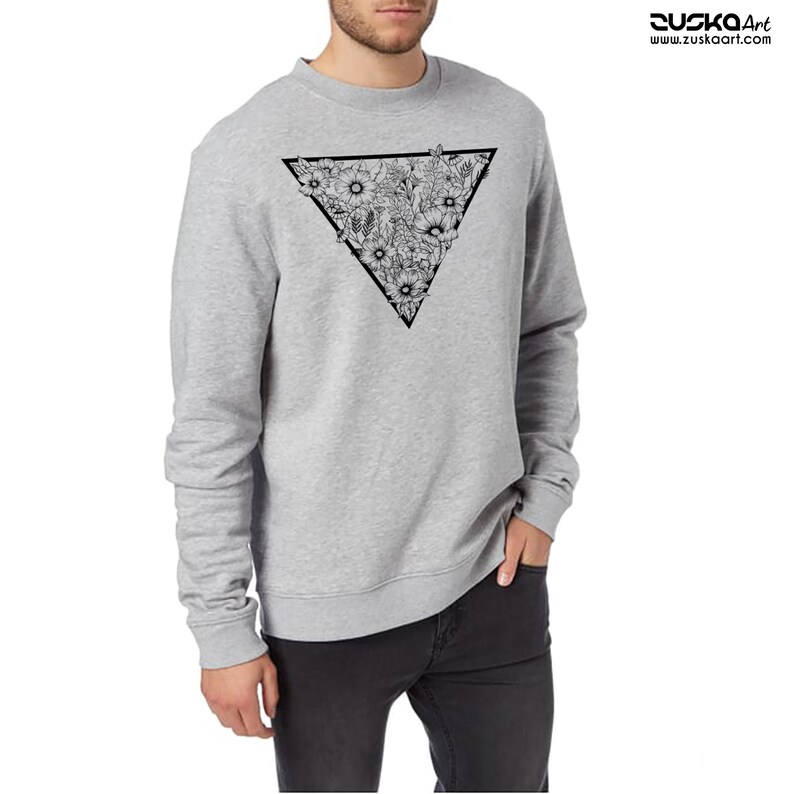 Triangle Flowers Unisex Heavy Blend Crewneck Sweatshirt - Etsy