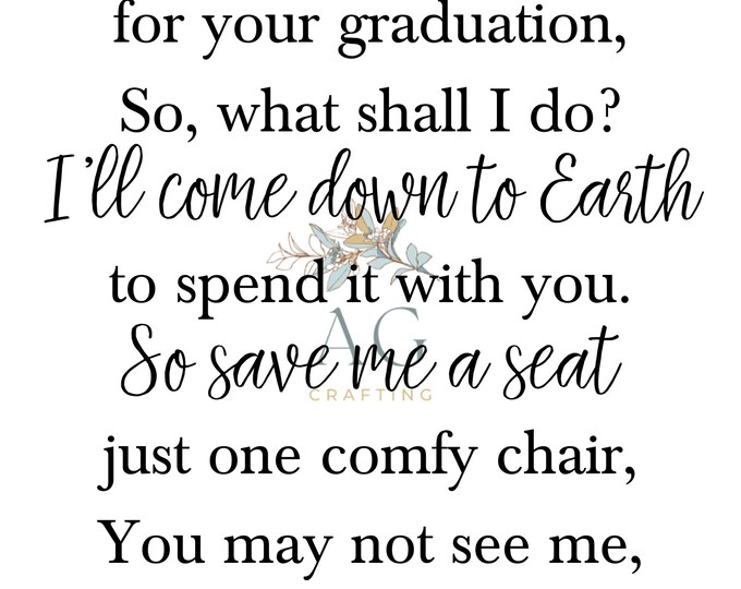 I'm in Heaven for Your Graduation - Etsy