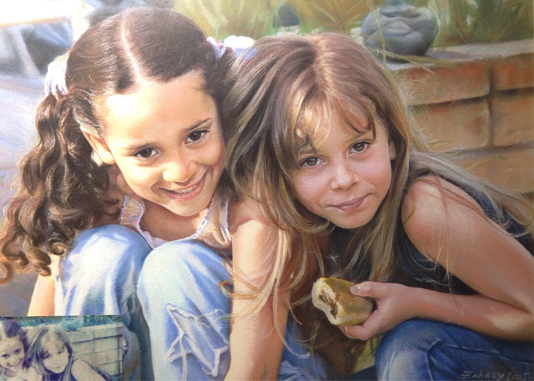 Pastel Portrait, Custom Portrait, Girl Portrait, Portrait From Photo ...