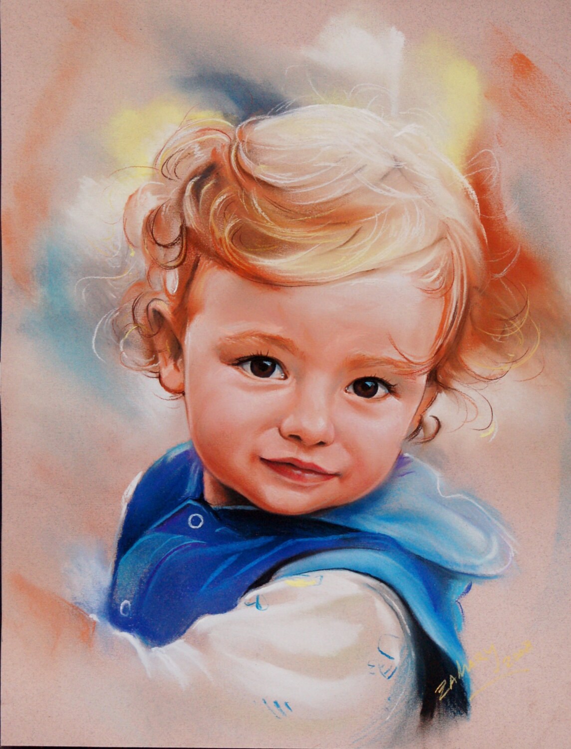 Custom Pastel Portrait, Pastel Painting,painting From Photo - Etsy