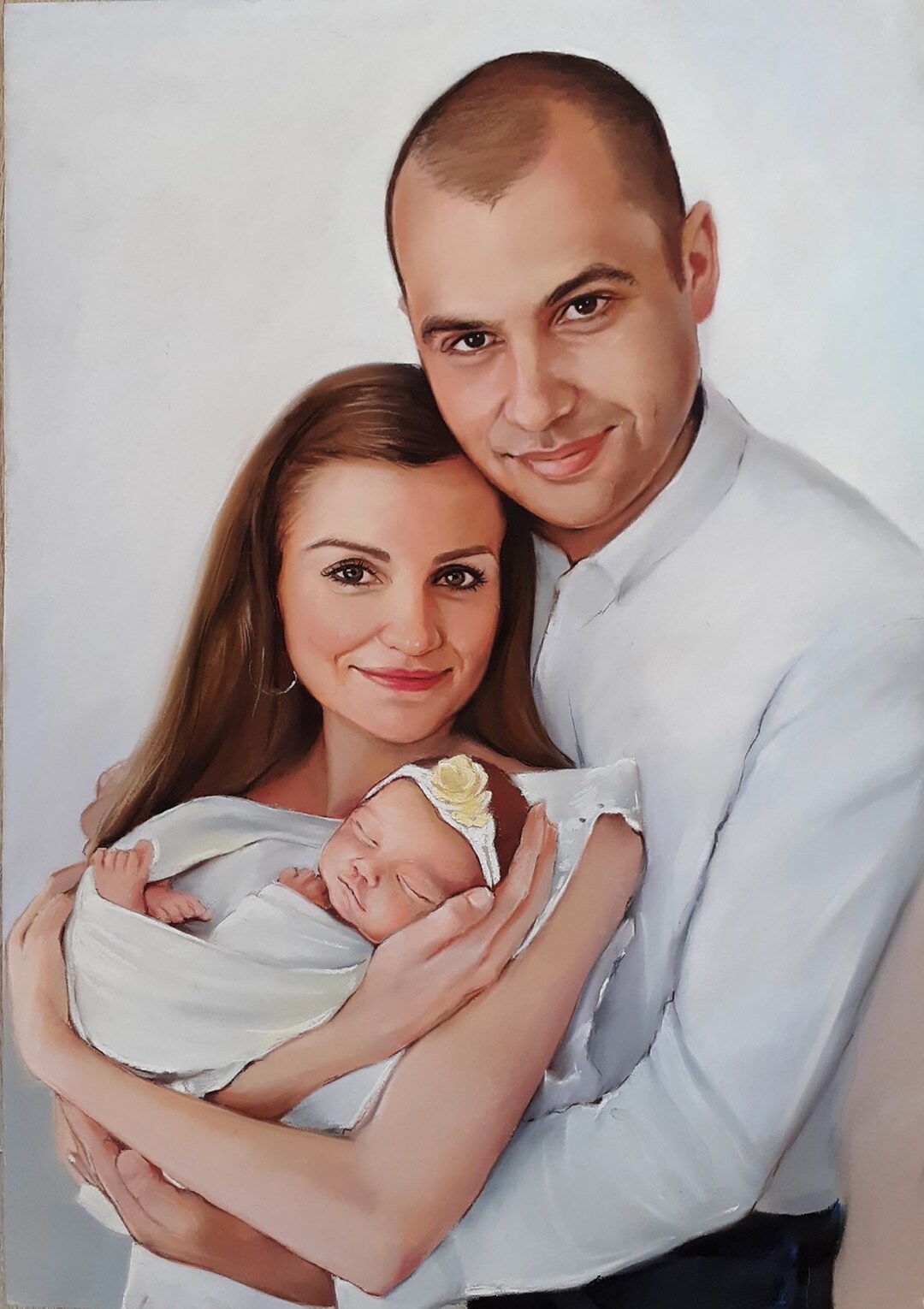Custom Pastel Portrait, Family Pastel Painting, Painting From Photo ...