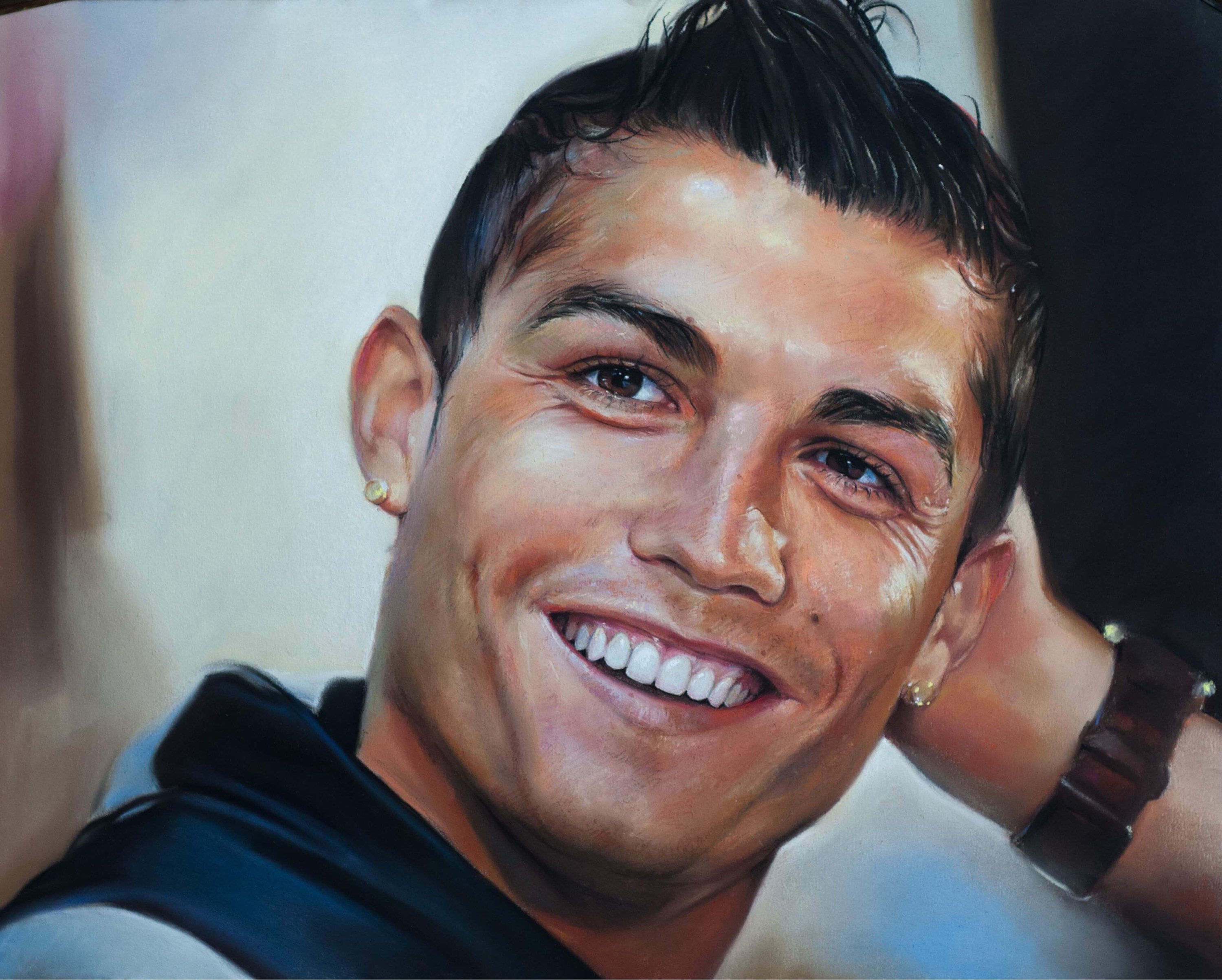 Custom Portrait, Man Portrait, Ronaldo Portrait, Pastel Portrait ...