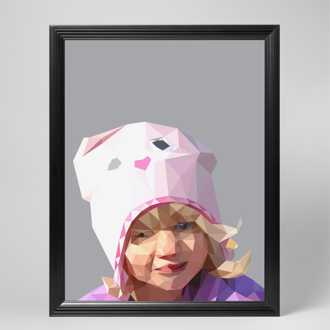 CUSTOM Polygon Portrait - 1 Person - Etsy