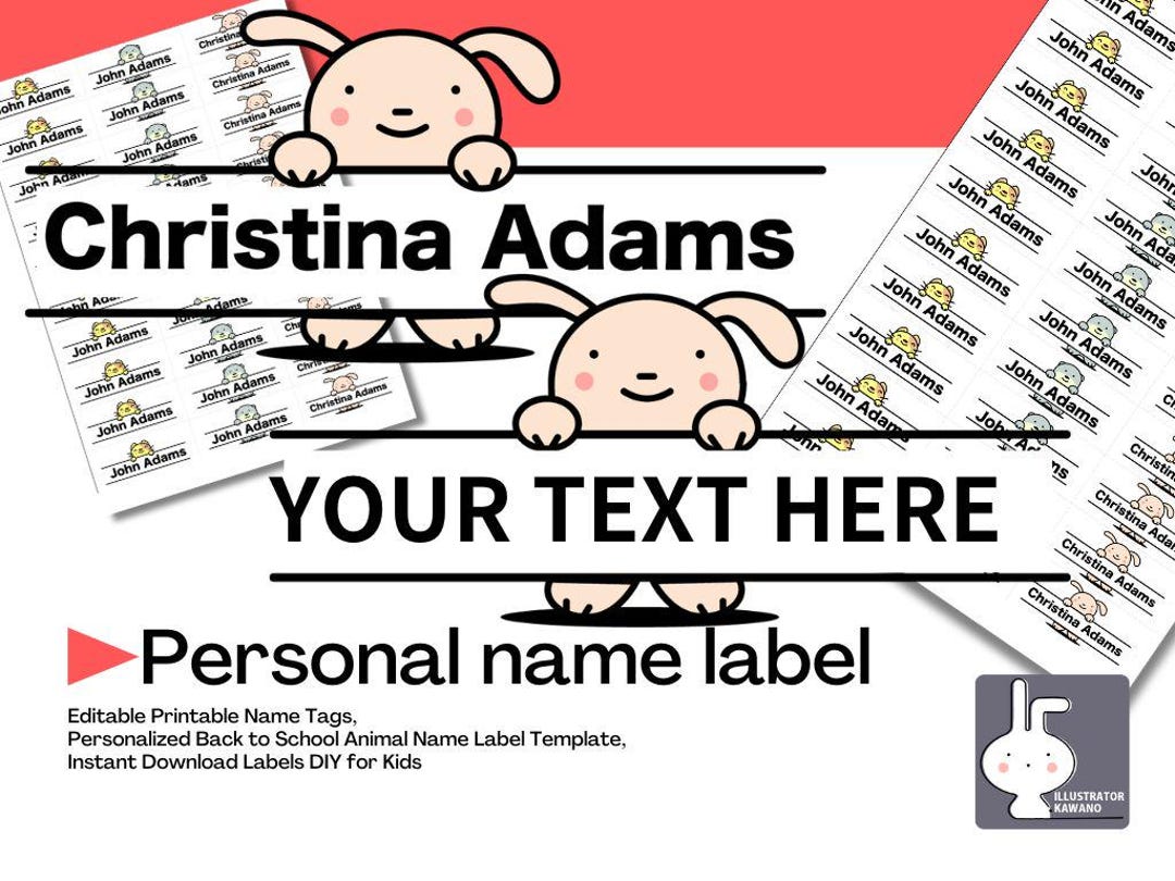 Personal Name Label SVG | Kids Name Labels SVG, Back to School SVG ...