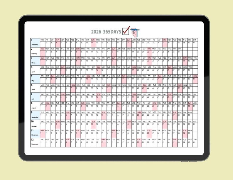 You Can See All 365 Days of 2026 at a Glance and Use It for Various ...