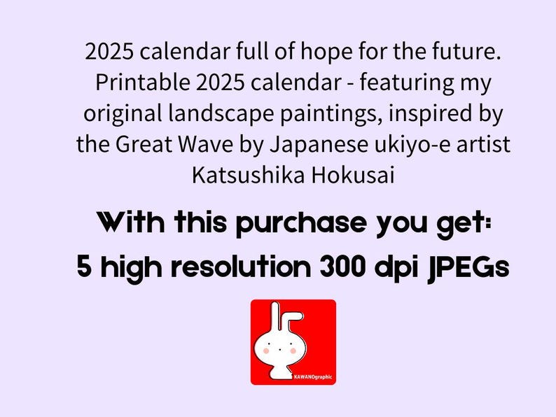 2025 Calendar Full of Hope for the Future - Etsy