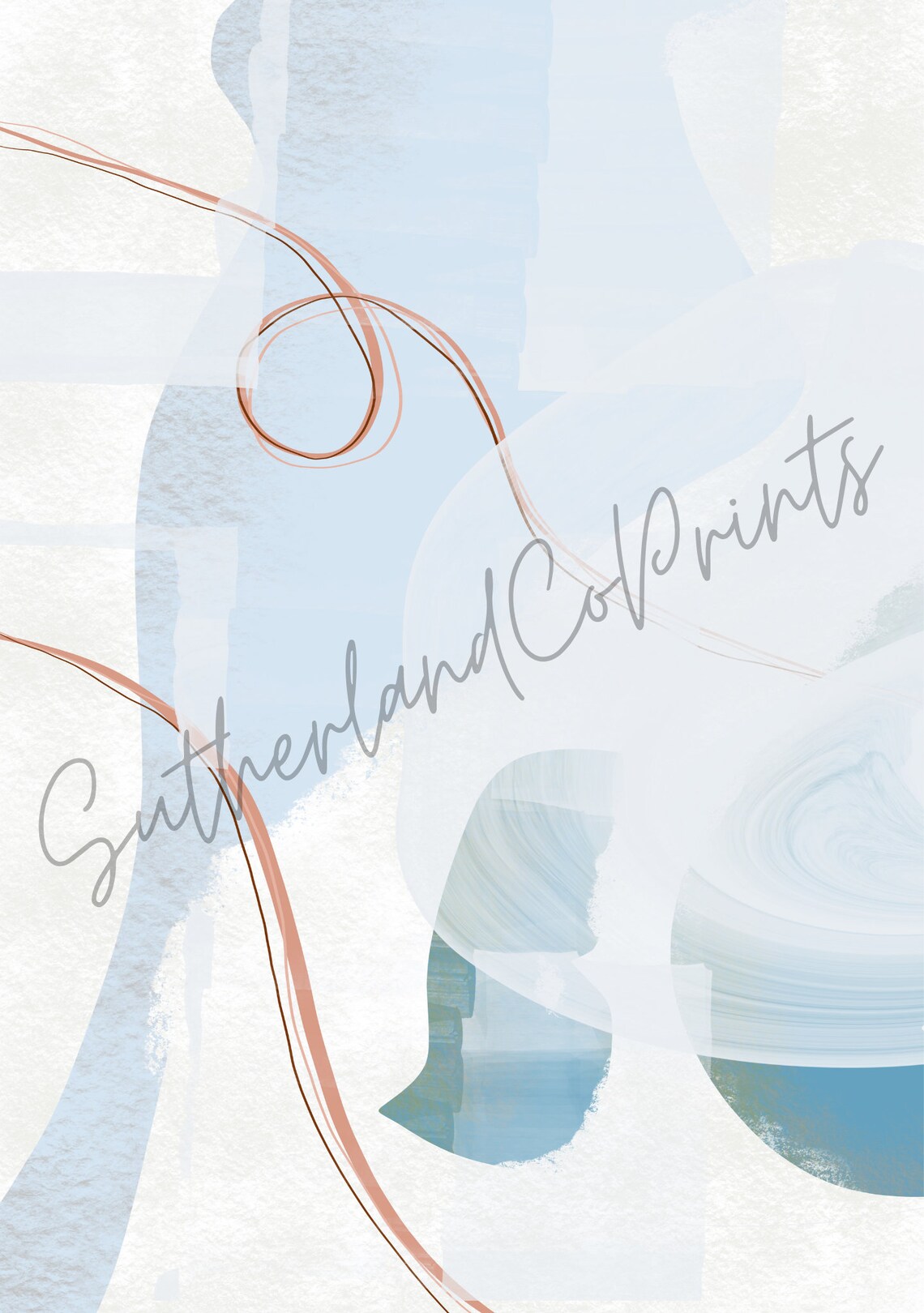 Coastal Abstract Art Digital Download Light and Airy - Etsy