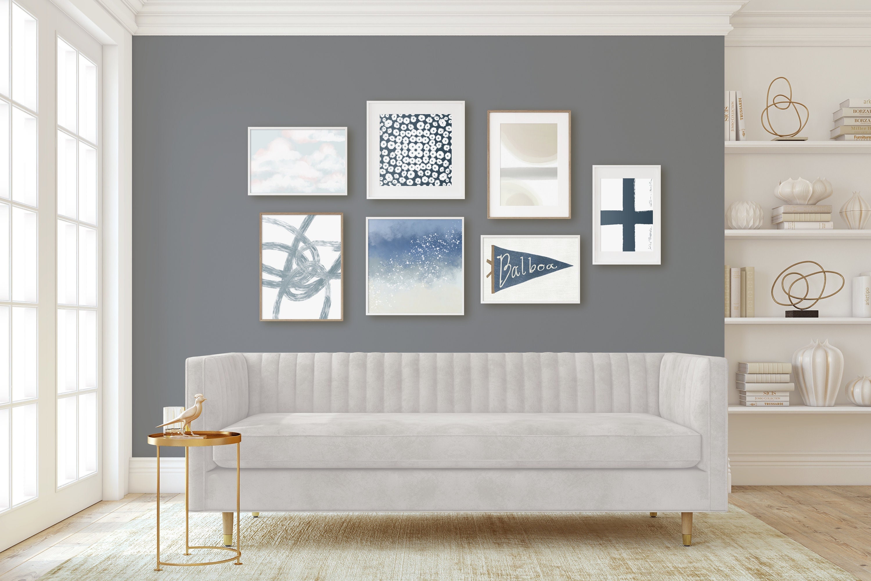 Hamptons Style Coastal Gallery Wall, Digital Download Beach Themed ...
