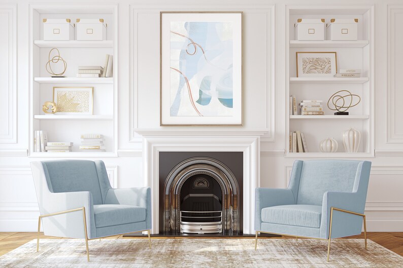 Coastal Abstract Art Digital Download Light and Airy - Etsy