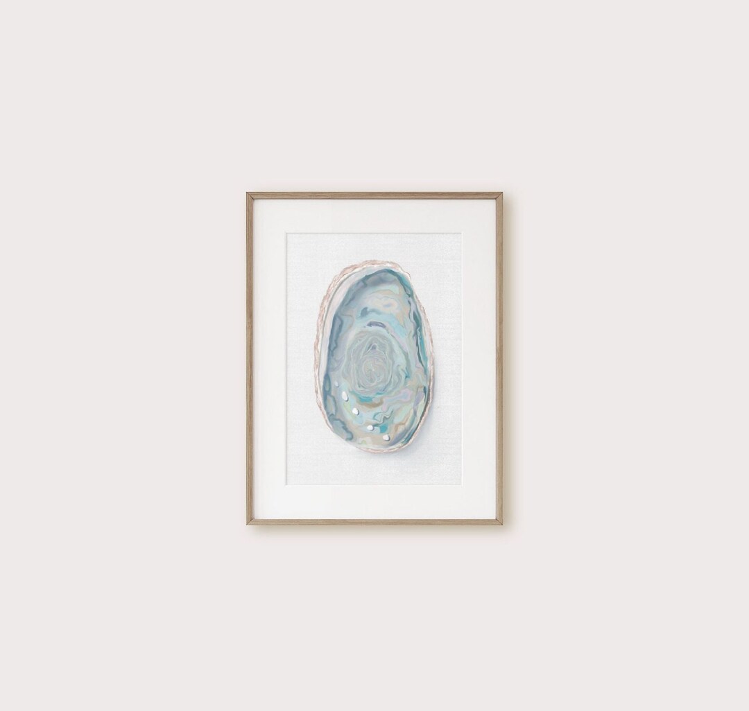 Abalone Shell Art, Coastal Wall Art, Vintage Coastal Printable, Ocean ...