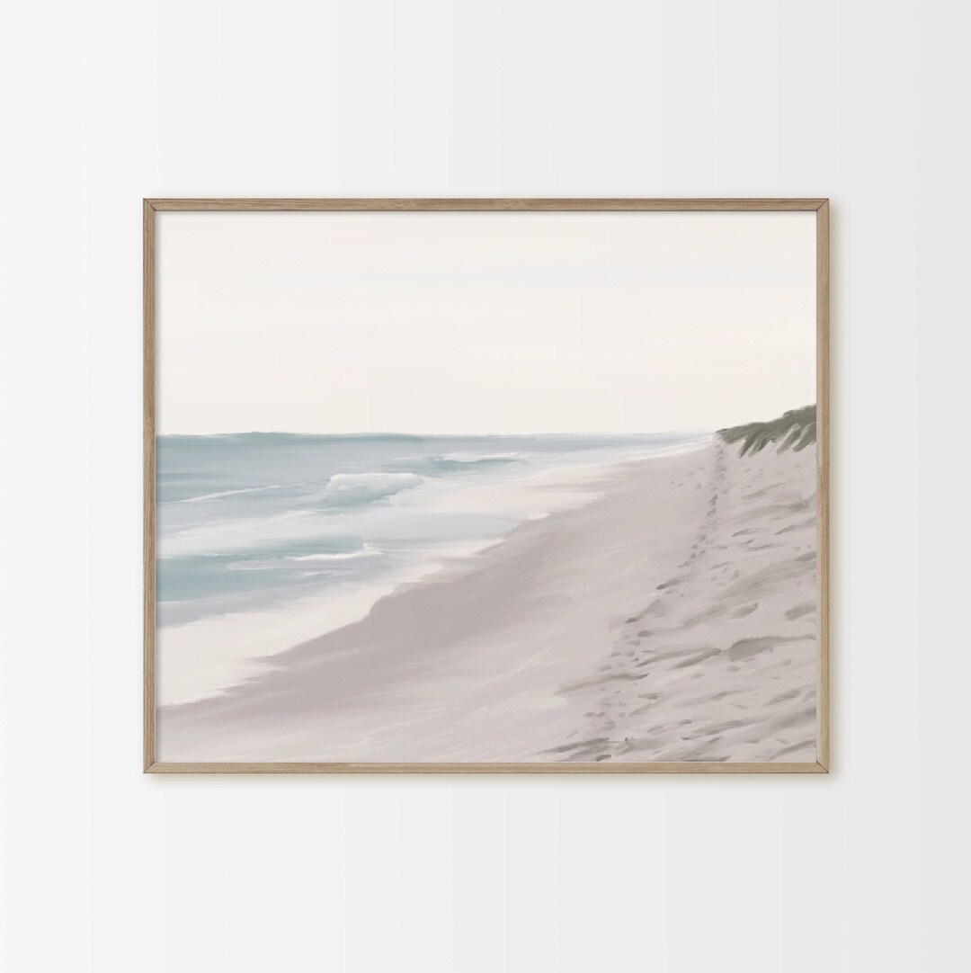 Coastal Beach Art, Neutral Beach Wall Art, Contemporary Rustic Inspired ...
