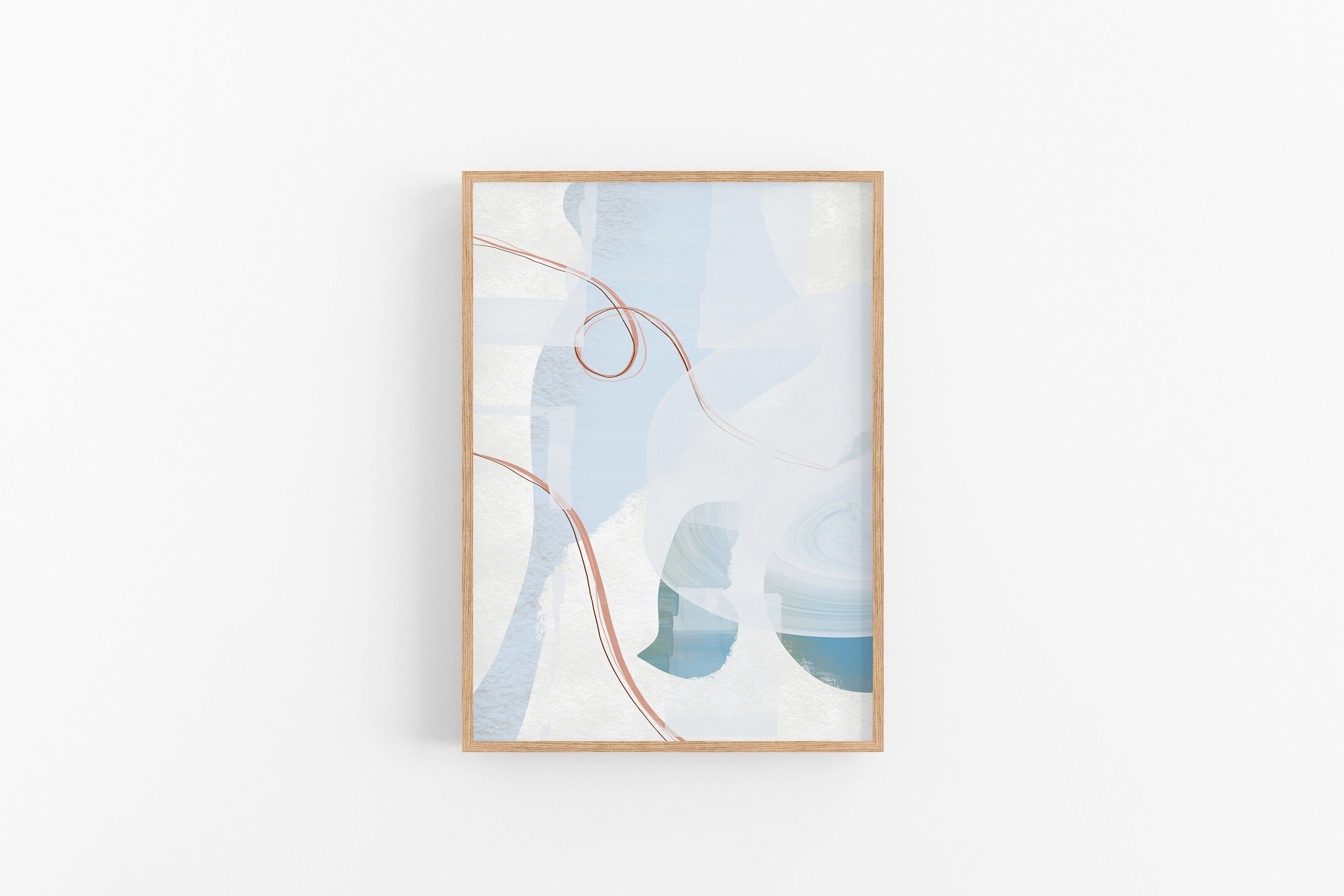 Coastal Abstract Art, Digital Download, Light and Airy Abstract Digital ...