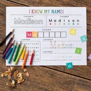 Name Tracing Worksheet Printable, Custom Name Spelling Activity ...