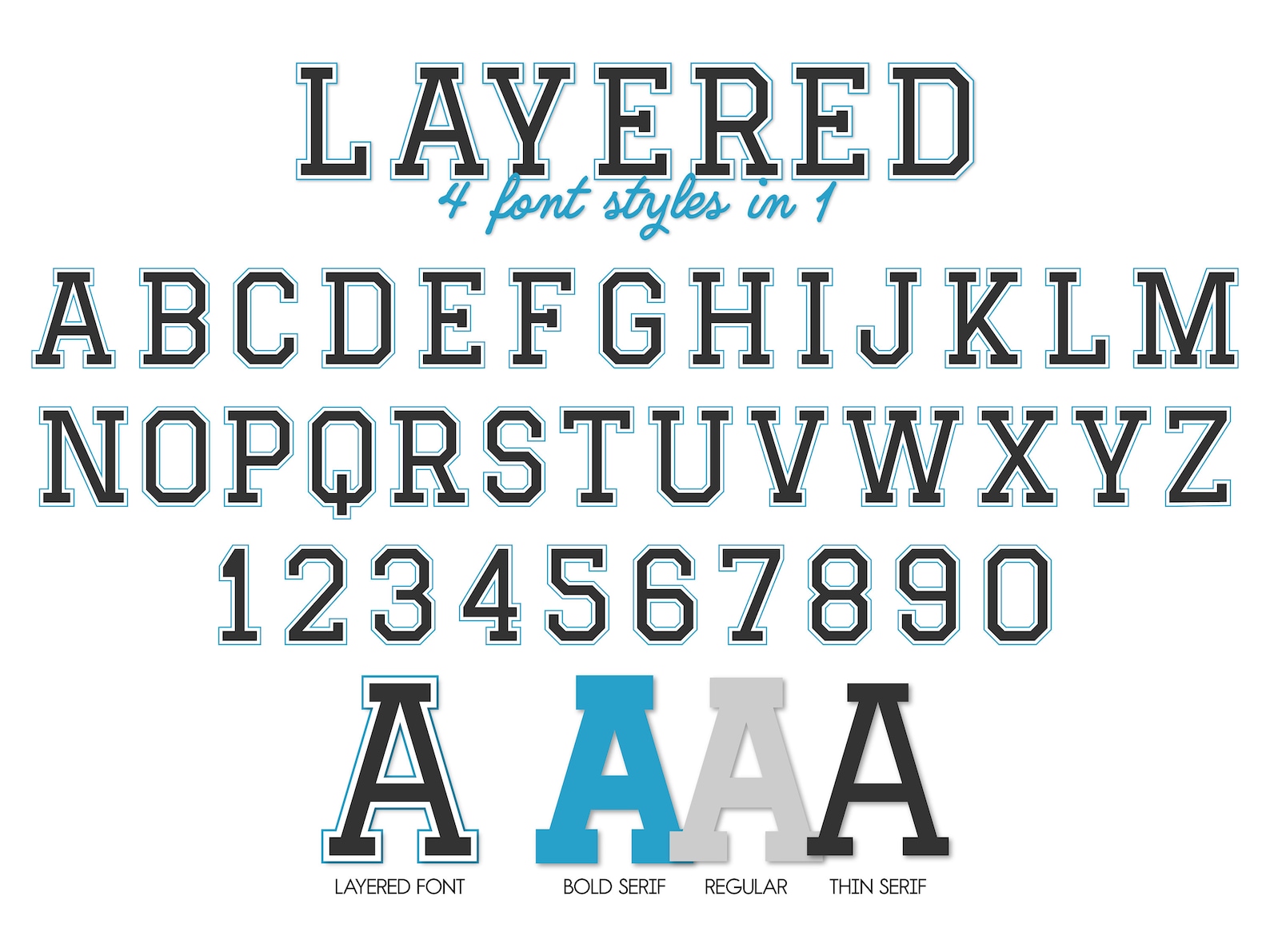 Varsity Font Svg Bundle, Font Bundle for Cricut, Jersey Number Fonts ...