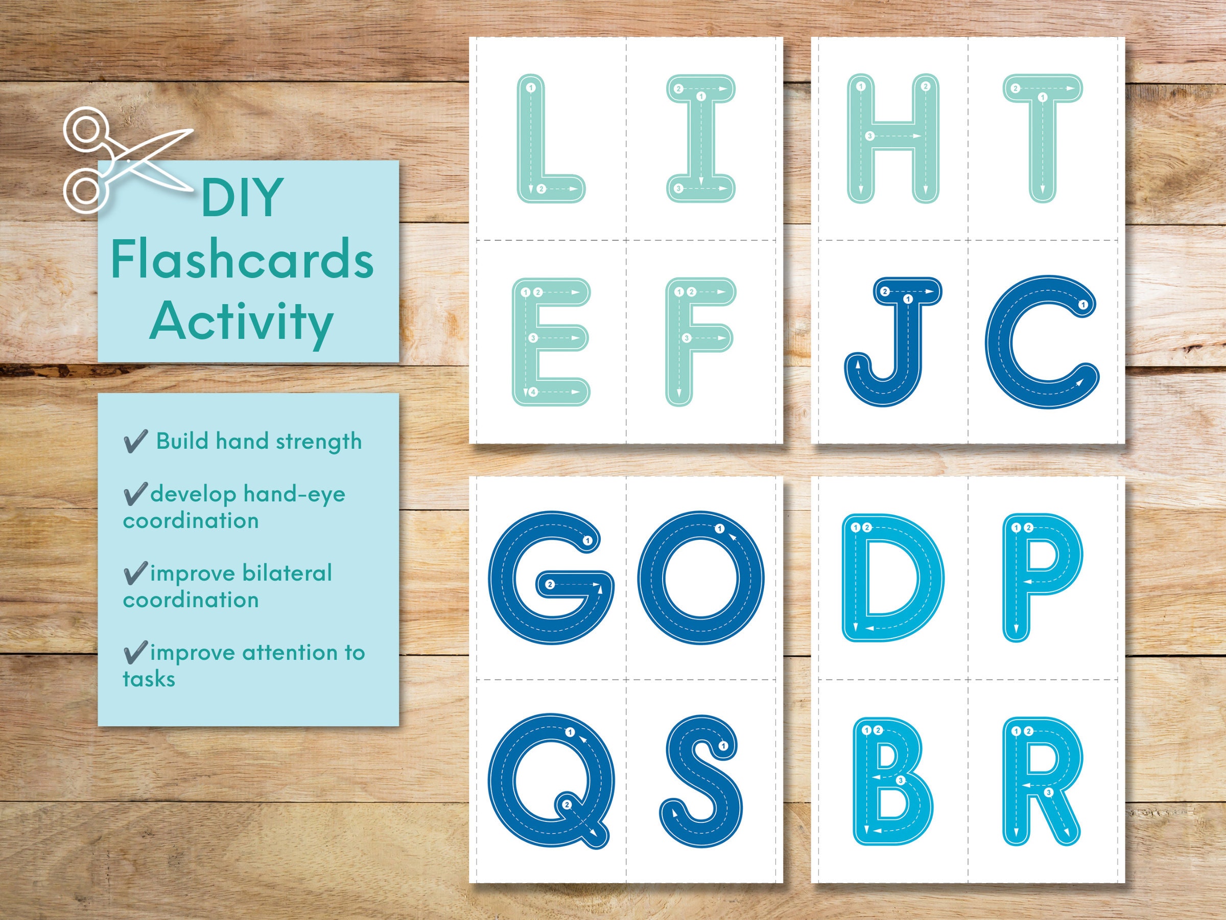 Handwriting Practice, Printable Oversized ABC Cards, Play Dough Mats ...