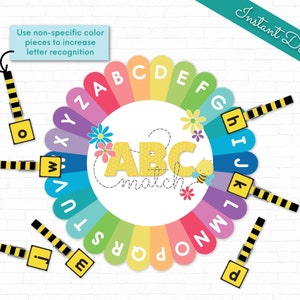 Alphabet Matching Flower | Teach Letter Recognition | DIY Learning ...