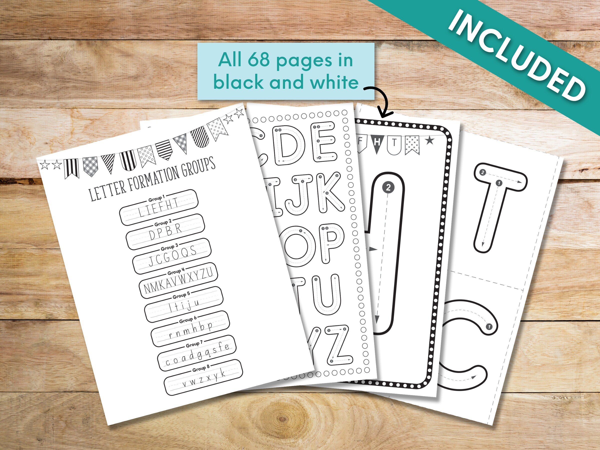 Handwriting Practice, Printable Oversized ABC Cards, Play Dough Mats ...
