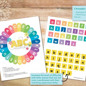 Alphabet Matching Flower | Teach Letter Recognition | DIY Learning ...