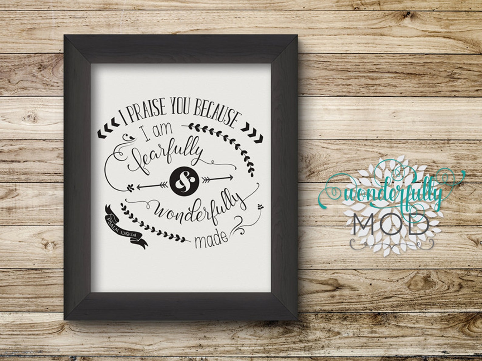 Fearfully and Wonderfully Made Print Psalm 139 Art Bible - Etsy