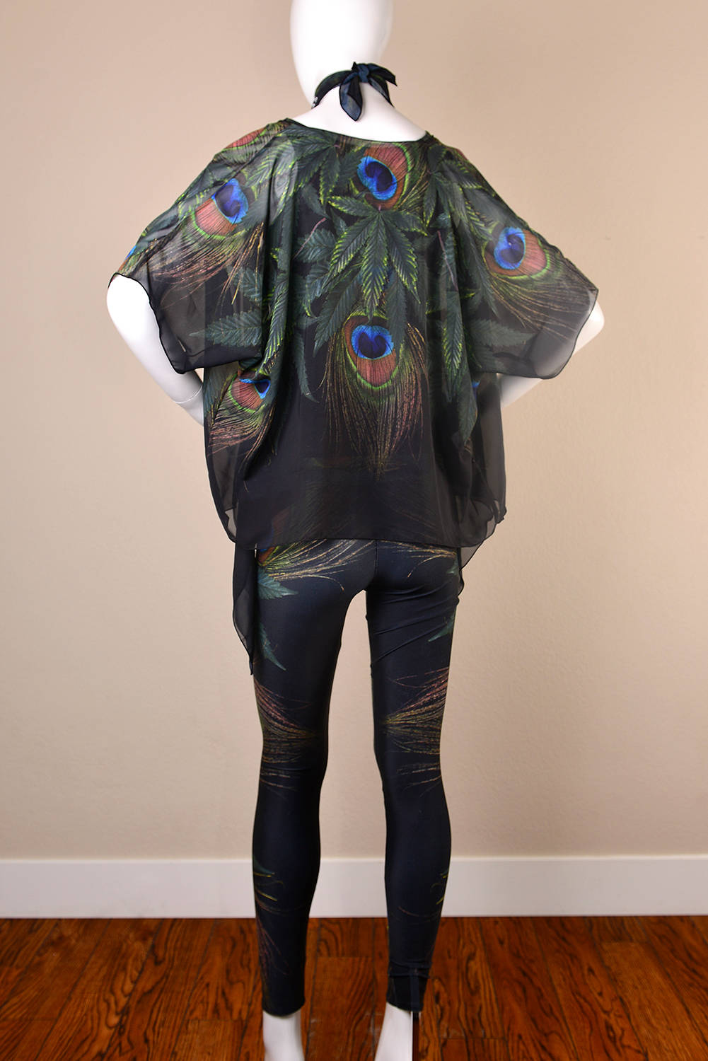 Peacock Kimono Jacket, Fringe Kimono Cardigan, Cannabis Sheer Kimono ...
