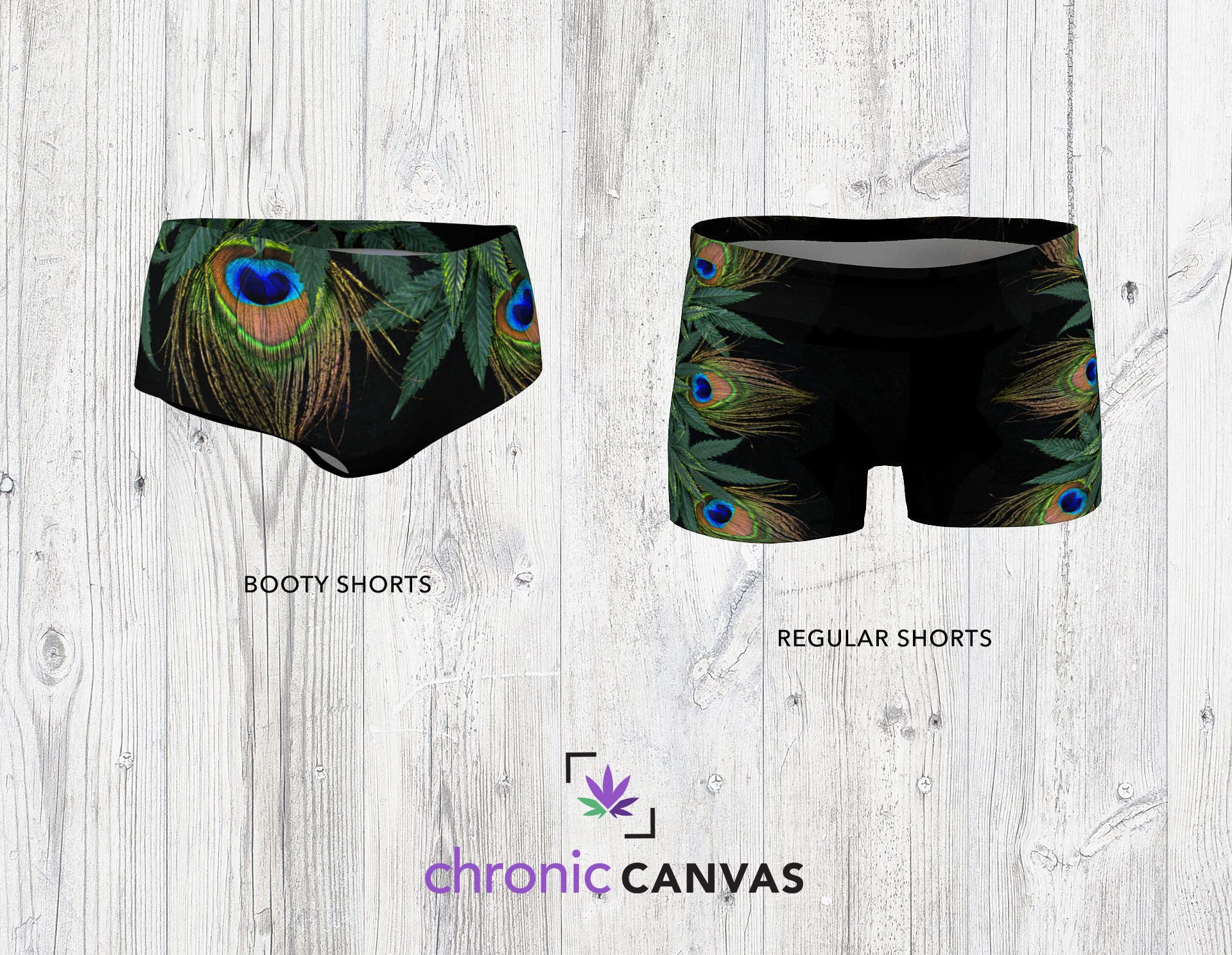 Peacock Spandex Shorts, Cannabis Booty Shorts, Rave Weed Shorts, Pole ...