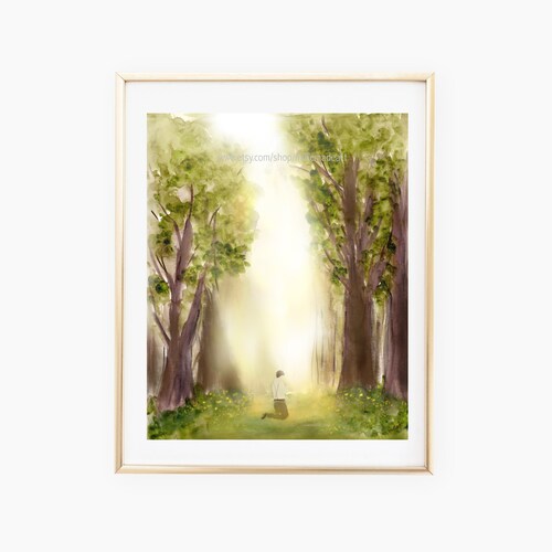 Joseph Smith First Vision Sacred Grove LDS Digital Art - Etsy