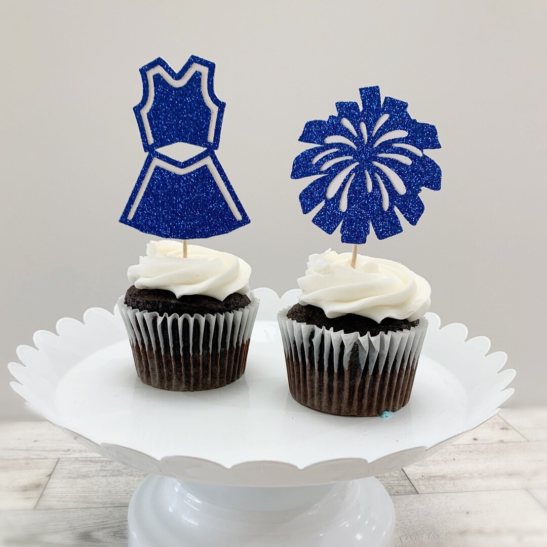 Dance Team Cupcake Topper, Cheer Team Cupcake Topper. Pom Pom Cupcake ...