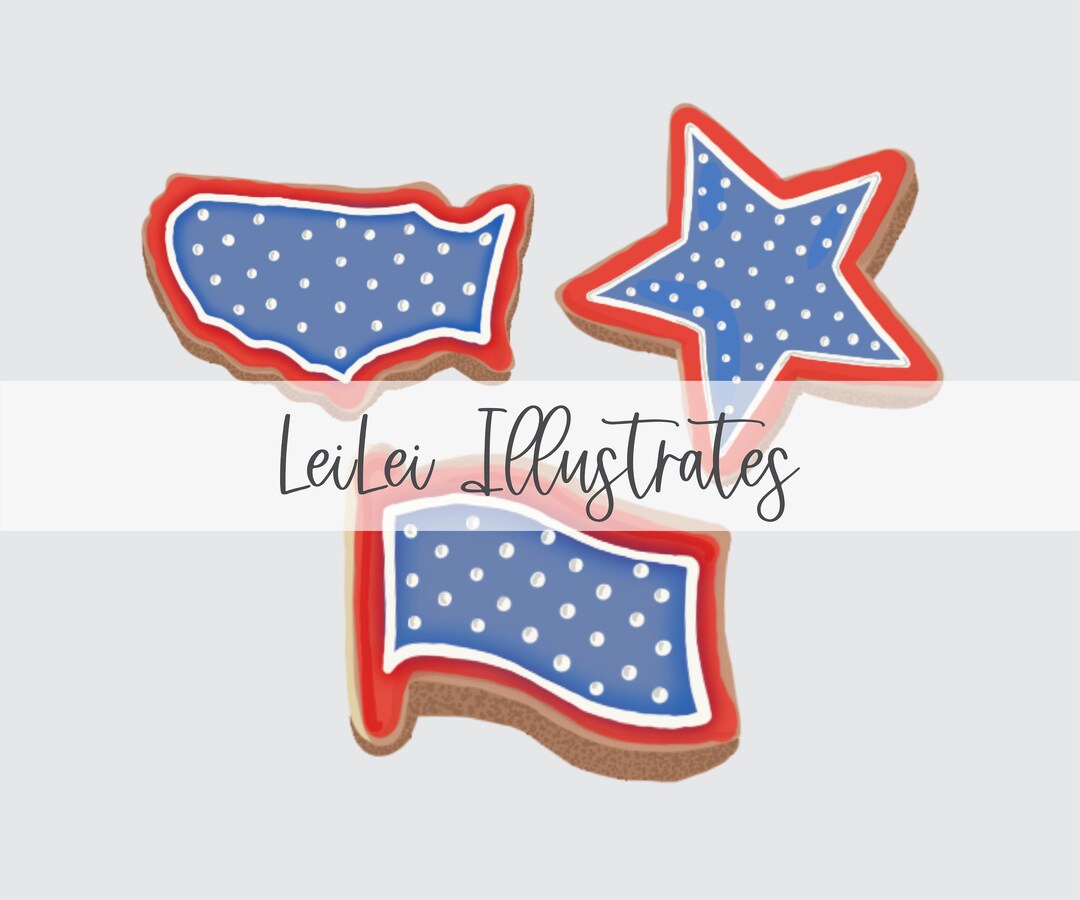 Patriotic Clipart | American Flag Cookies | Stars & Stripes | Merica ...