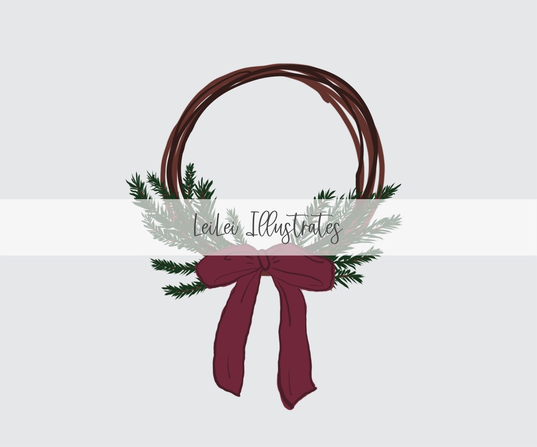 Christmas Clipart | Winter Wreath Clipart | Holiday | Card Making ...