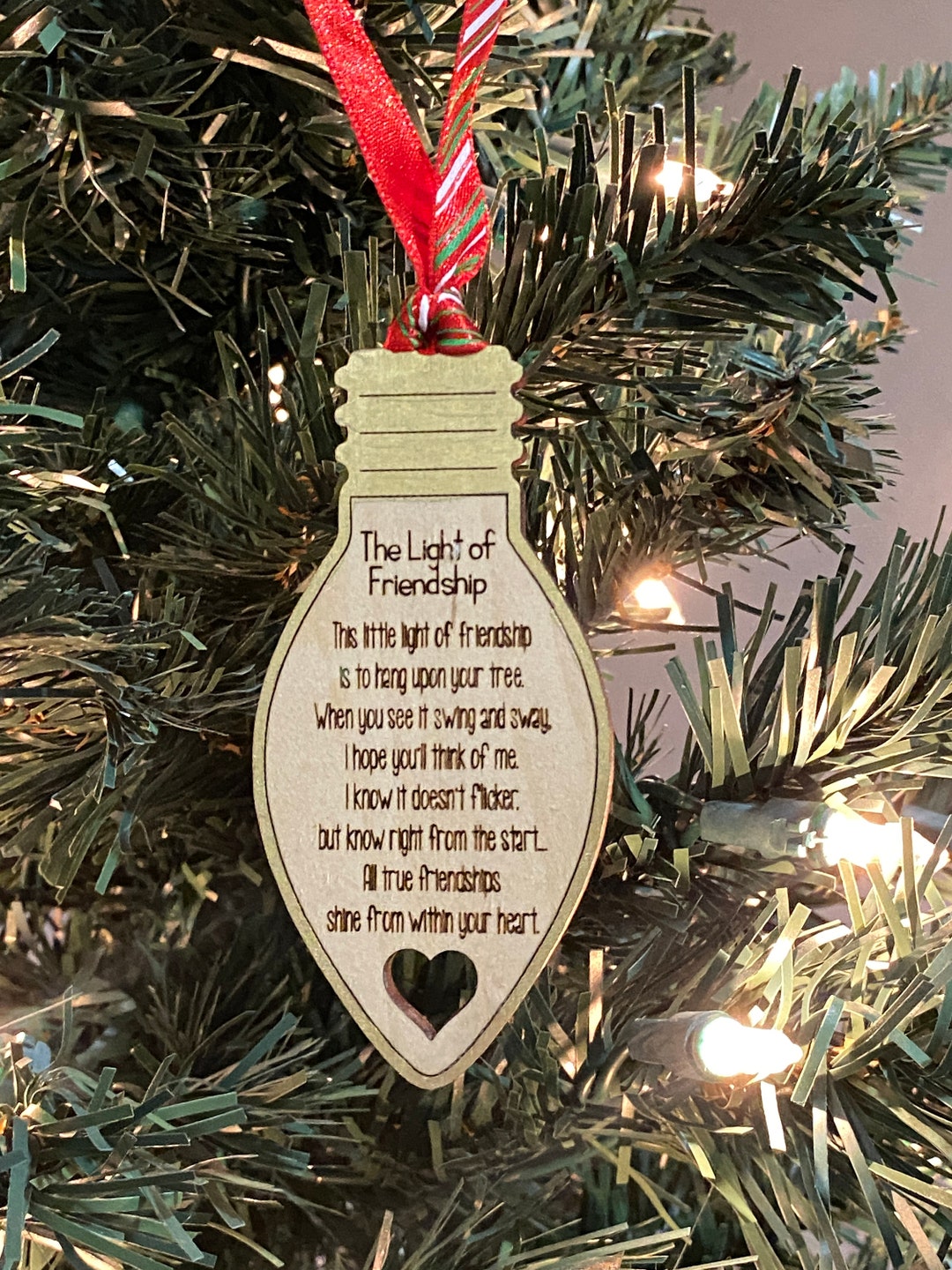 The Light of Friendship Ornament - Etsy