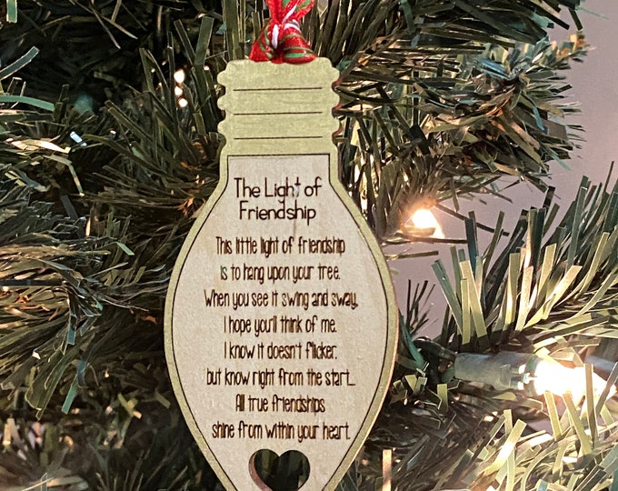 The Light of Friendship Ornament - Etsy