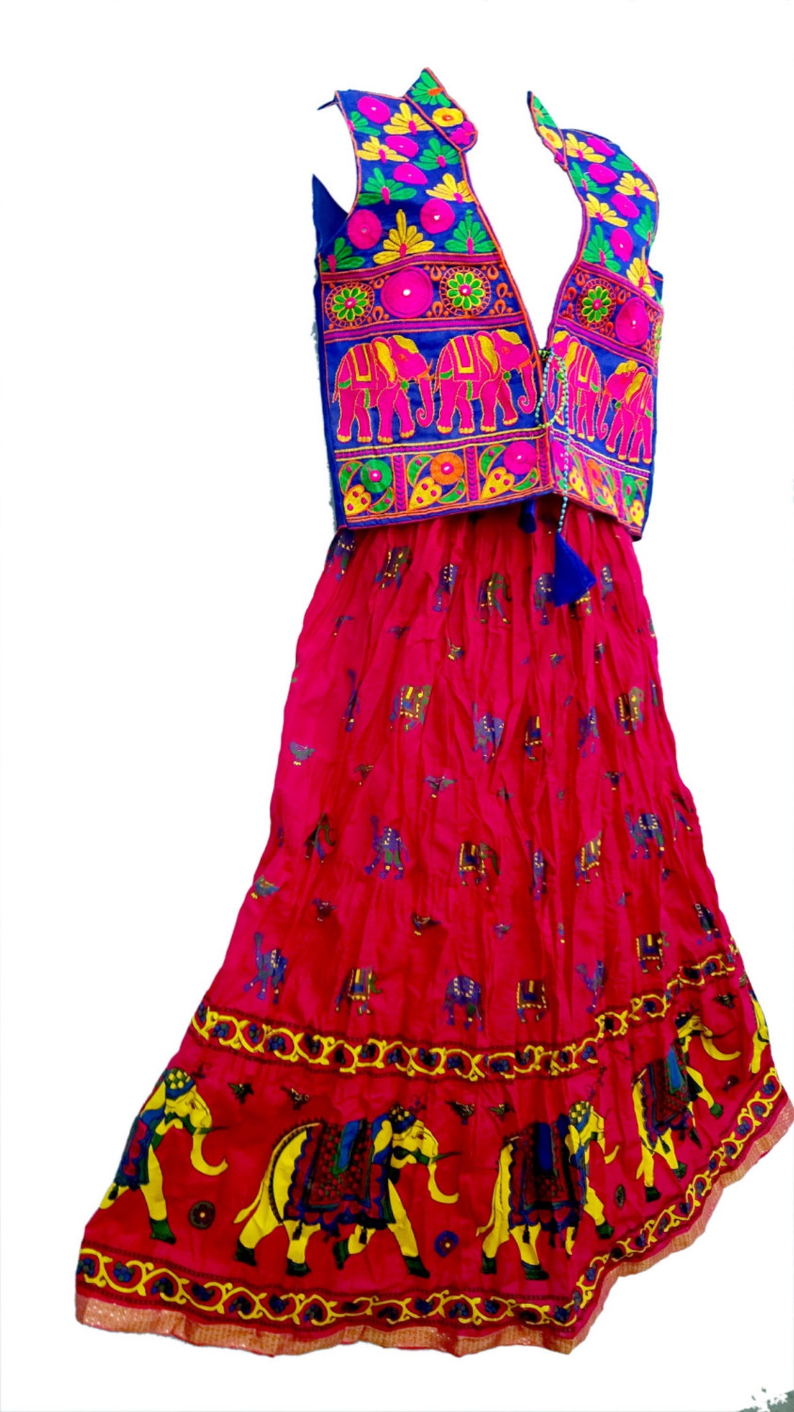 Indian Women's Clothing Embroidered Top and Block Print - Etsy