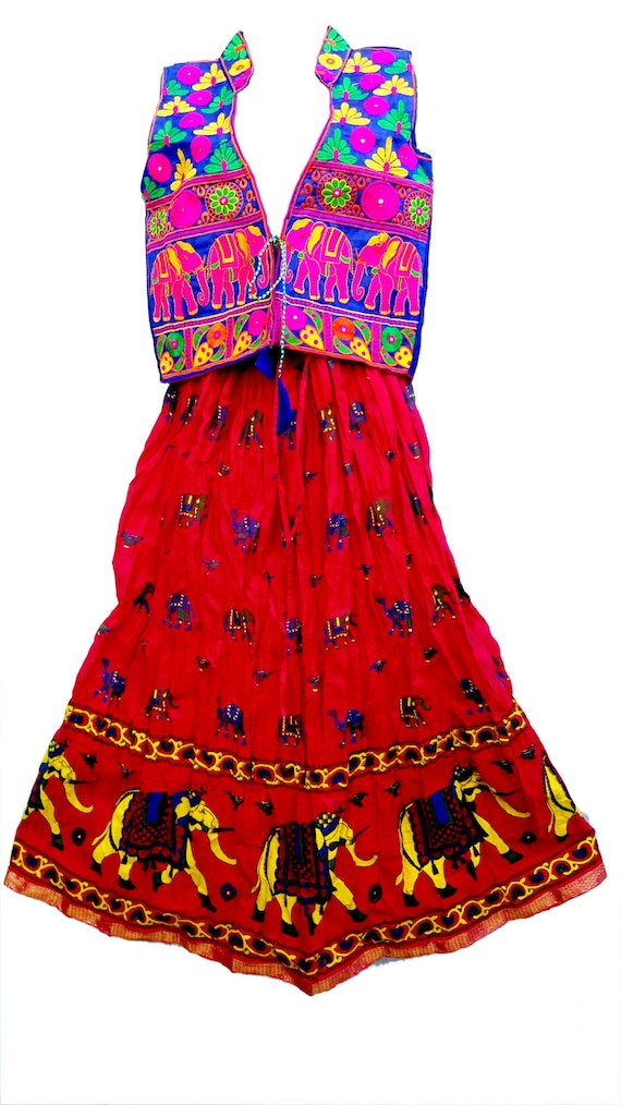 Indian Women's Clothing Embroidered Top And Block Print | Etsy