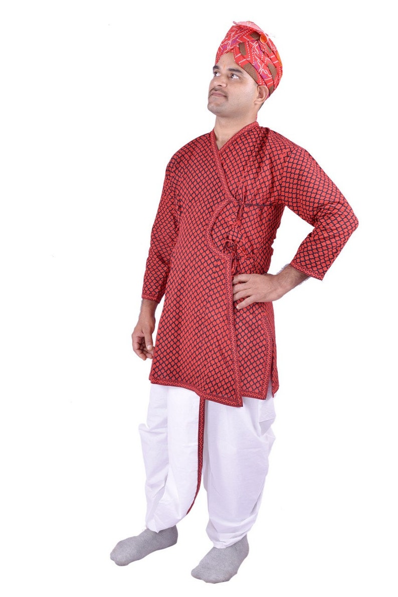 Indian Traditional Ethnic Mens Cotton Dhoti Kurta Turban - Etsy India