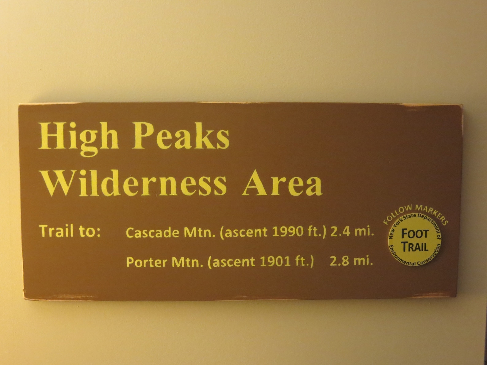 High Peaks Wilderness Area Sign Cascade and Porter Trail - Etsy