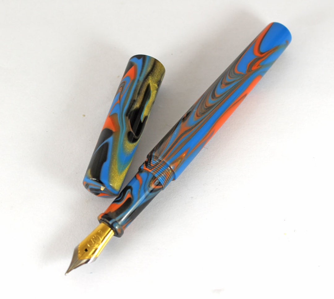 Wolfson Erinoid Acetate sun Flare Fountain Pen - Etsy