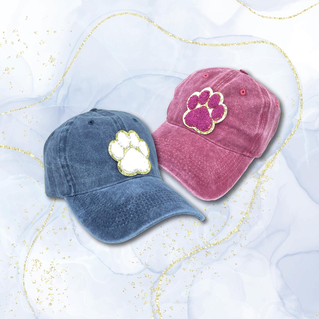 Paw Print Baseball Cap: Vintage Washed Cotton, Pet Lover Gift - Etsy