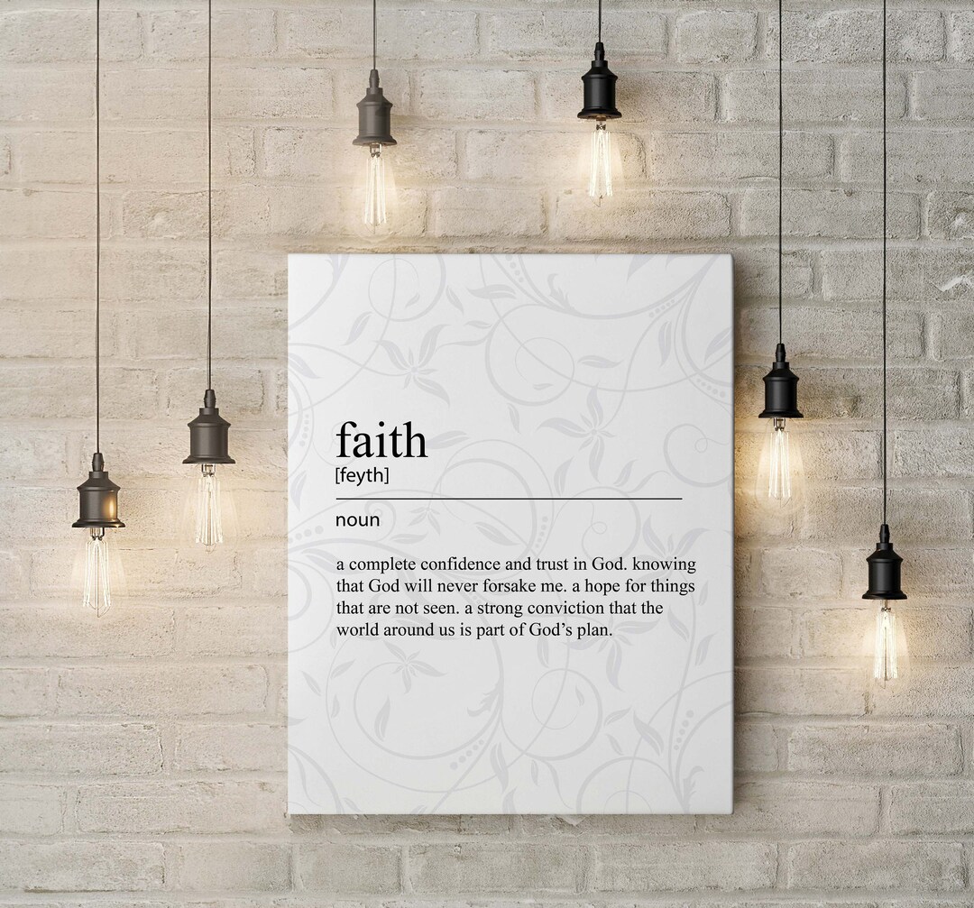Faith Definition Print, Minimalist Digital Print, Minimalist Faith Art ...