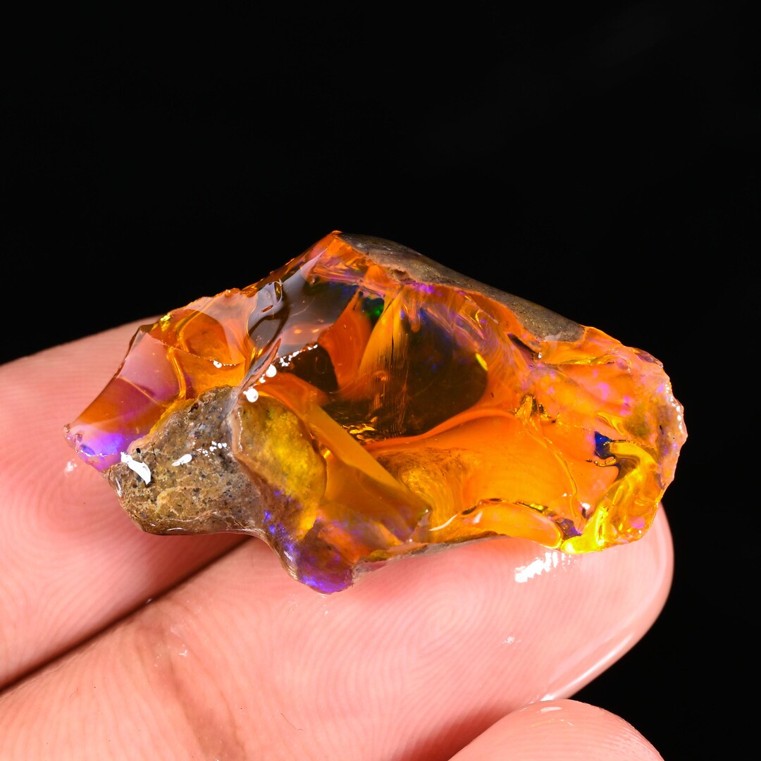 Natural Ethiopian Welo Opal Rough Gemstone, Large Fire Opal for Jewelry ...