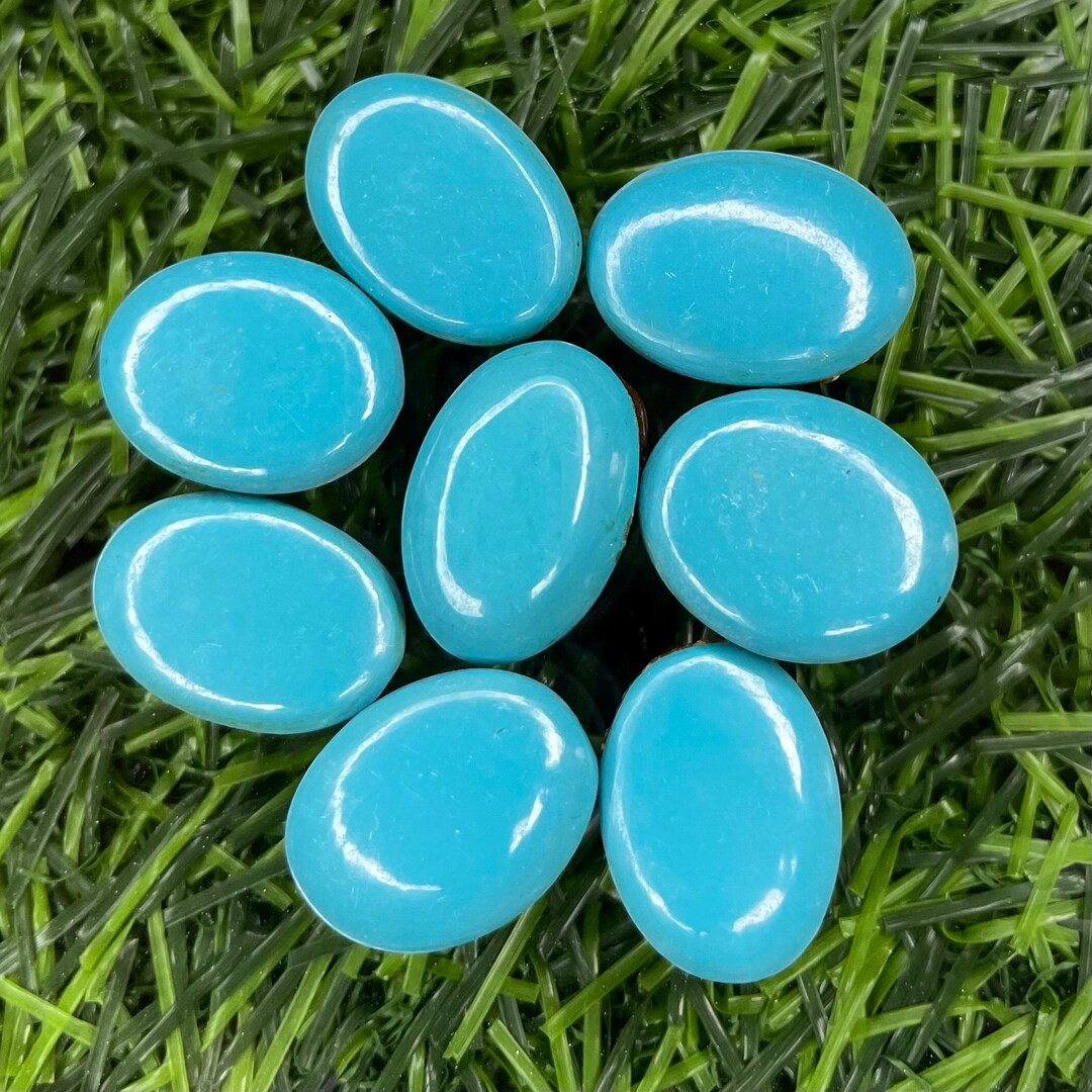 83 Ct. Unique Turquoise Oval Shape Cabochon 8 Pcs Loose Gemstone, Top ...