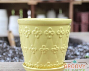 Yellow Ceramic Planter | Etsy