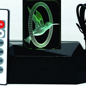 Hummingbird 3-D Optical Illusion Rectangle LED Lamp - Etsy