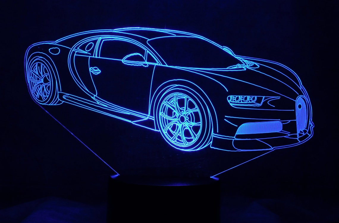 Bugatti Chiron Optical Illusion Smartbase LED Desk Table - Etsy