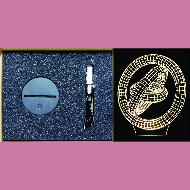 Gyroscope 3-D Optical Illusion Table or Night Lamp | Etsy