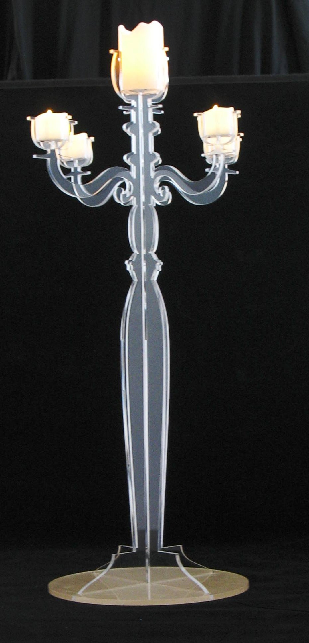 Candelabra C125 LED Candle Holder Laser Cut Acrylic - Etsy