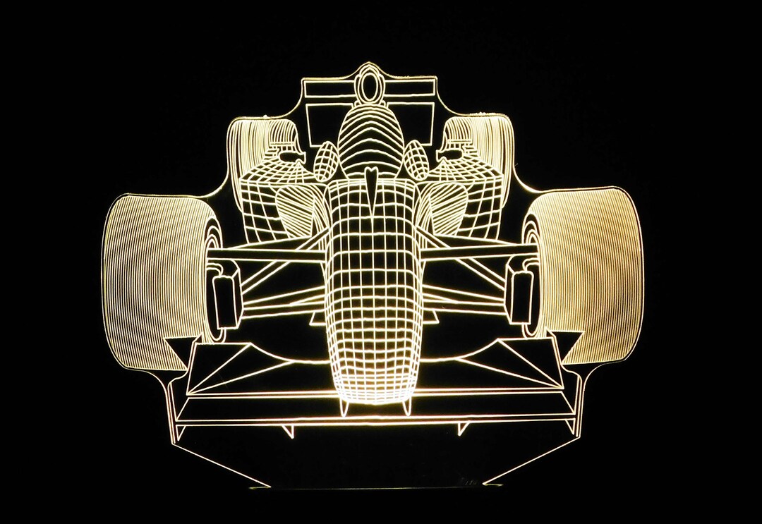 Formula 1 Front of Race Car 3-D Optical Illusion Rectangle Base - Etsy