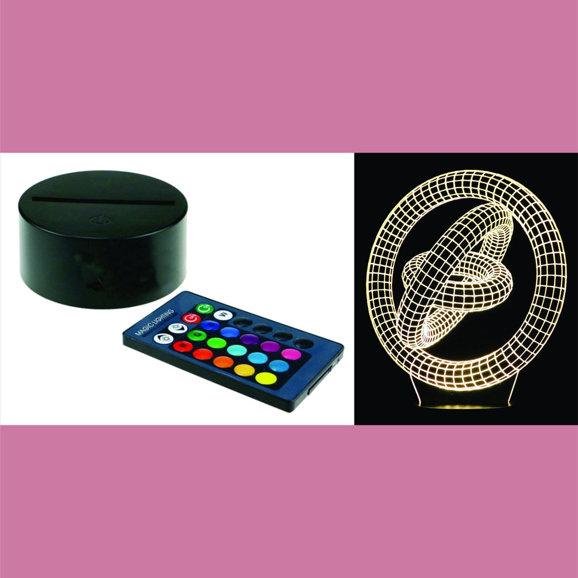 Gyroscope 3-D Optical Illusion Table or Night Lamp | Etsy