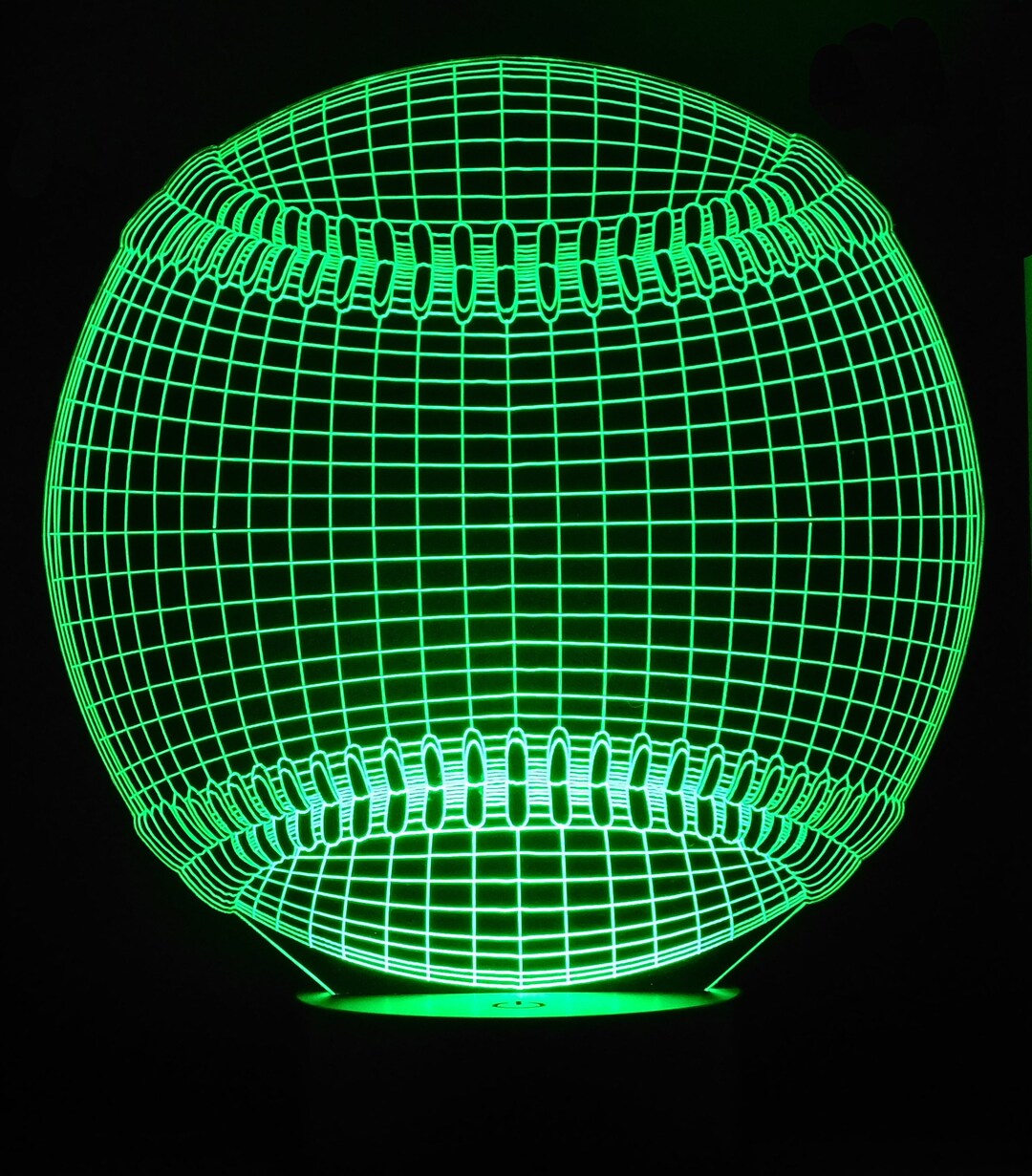 Baseball 3-D Optical Illusion Multicolored Light - Etsy