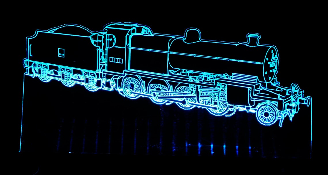 Train Steam Engine Large Rectangle 3-D Optical Illusion LED - Etsy